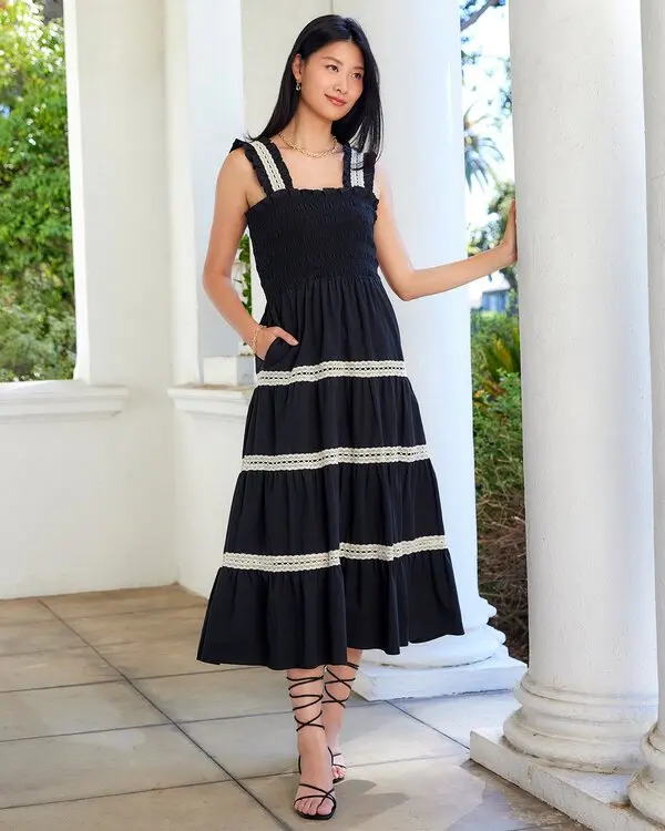 Karen Kane Tiered Midi Dress