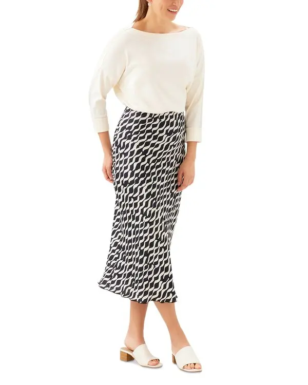 Karen Kane Satin Bias Cut Skirt - Print