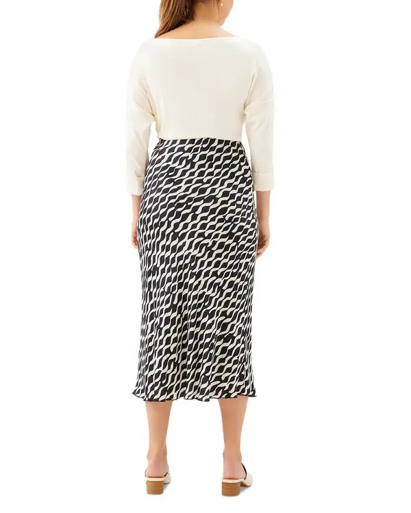 Karen Kane Satin Bias Cut Skirt - Print