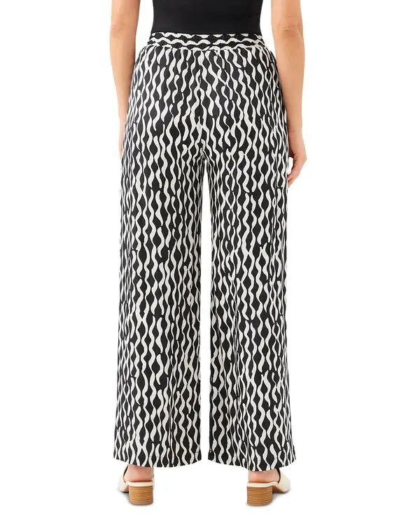 Karen Kane Printed Satin Wide Leg Pants