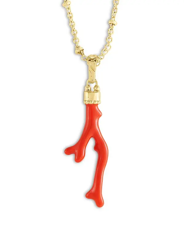 ANABEL ARAM Milos Coral Charm Necklace - Gold