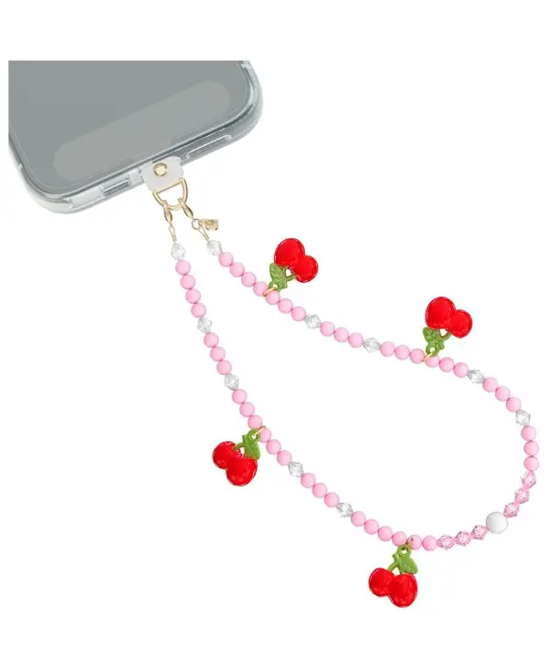 VELVET CAVIAR Phone Charm With Cherry Embellishments
