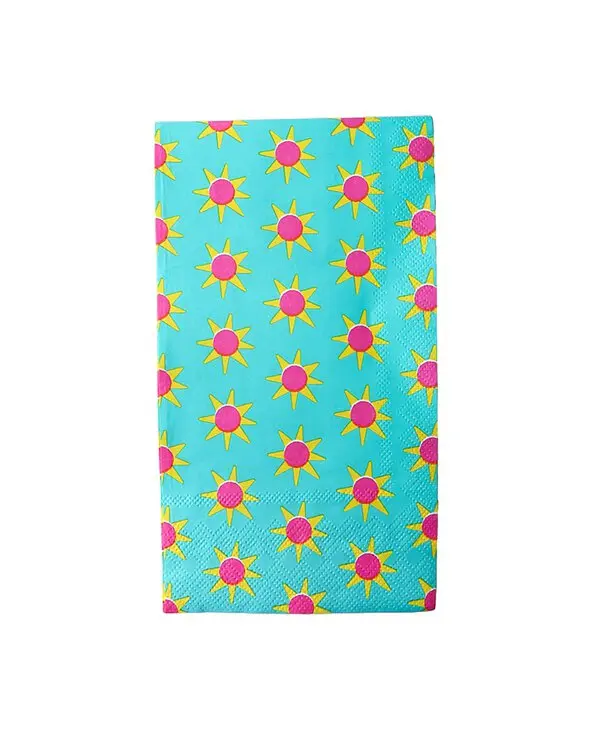 JOLLITY & CO Taco 'bout A Party Fiesta Paper Guest Napkins, Set Of 16 - Blue And Orange Paper Napkins