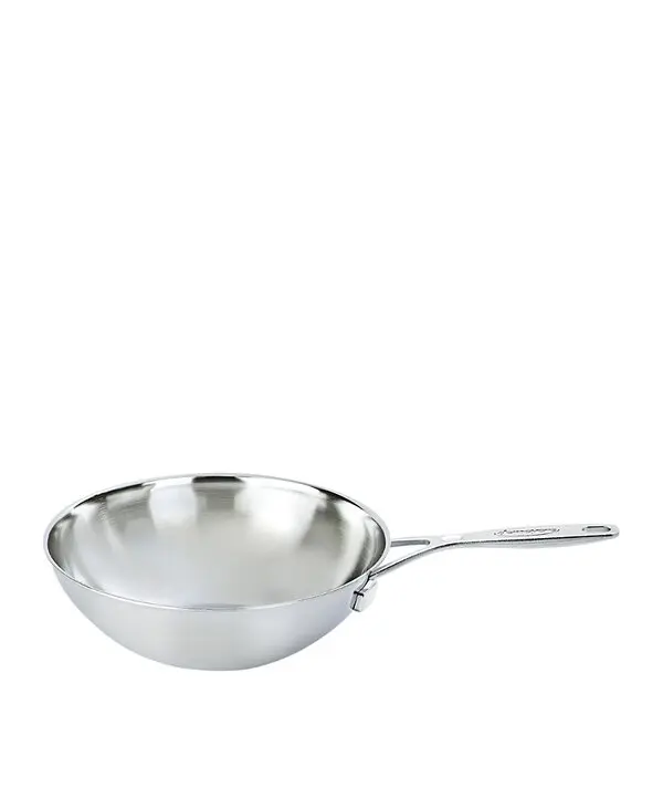 DEMEYERE Industry Stainless Steel Flat Bottom Wok, 5.5 Qt - Silver