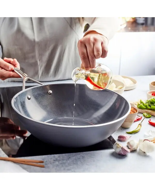 DEMEYERE Alu Pro 5 Ceramic Nonstick Wok, 12