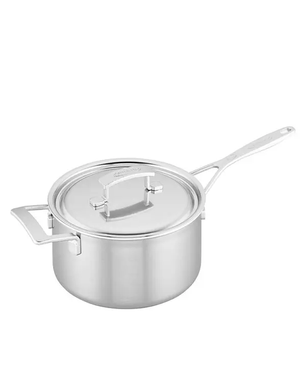 DEMEYERE Industry 5 Stainless Steel Saucepan With Helper Handle, 4 Qt - Silver