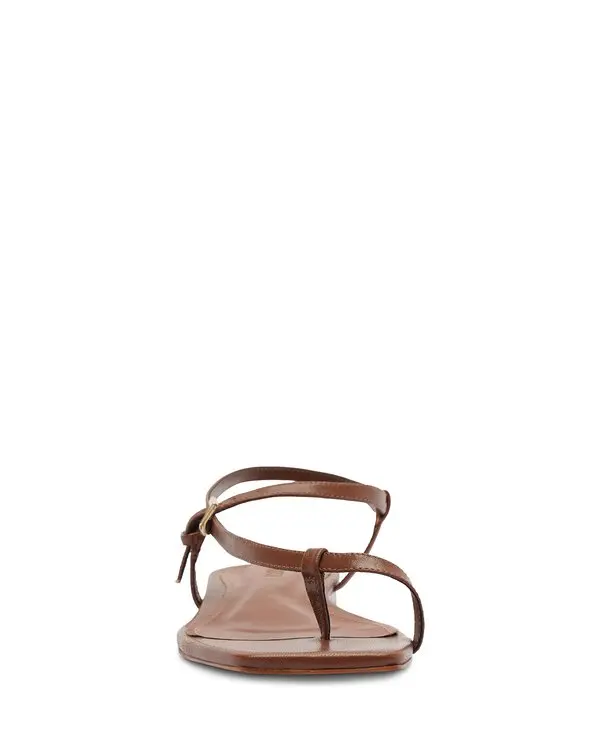 Schutz Lisa Leather Sandals - Cognac