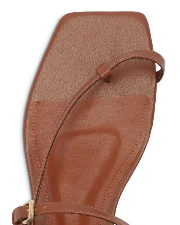 Schutz Lisa Leather Sandals - Cognac
