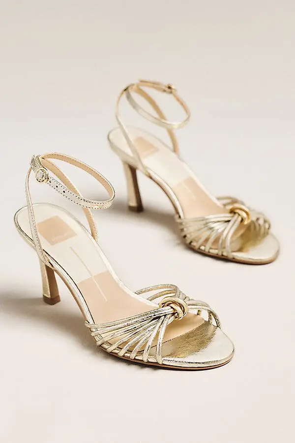 Dolce Vita Isebel Ankle-strap Heeled Sandals - Platinum