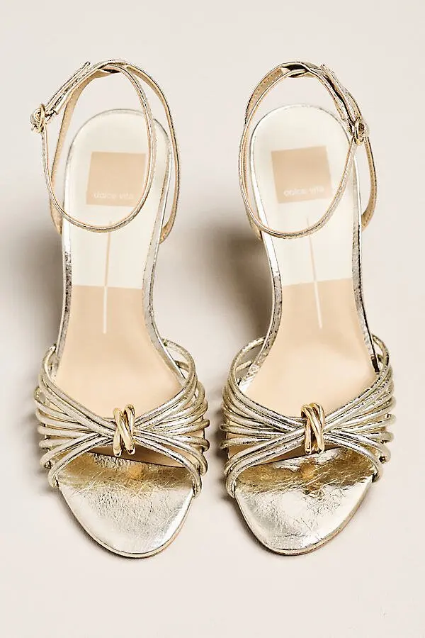 Dolce Vita Isebel Ankle-strap Heeled Sandals - Platinum