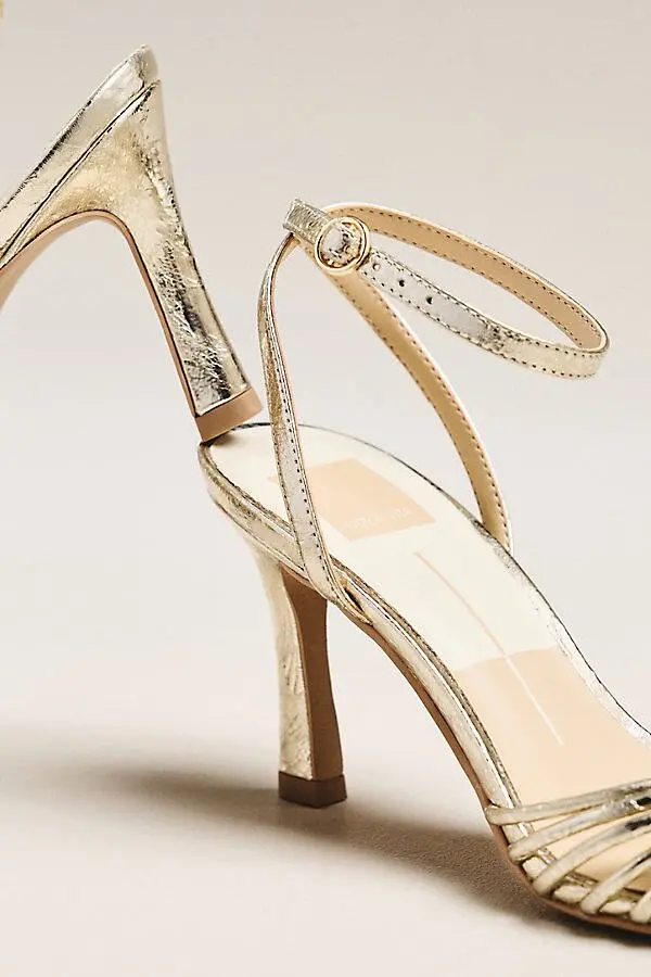 Dolce Vita Isebel Ankle-strap Heeled Sandals - Platinum