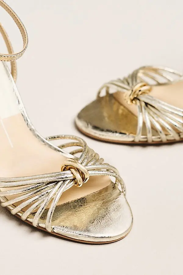 Dolce Vita Isebel Ankle-strap Heeled Sandals - Platinum