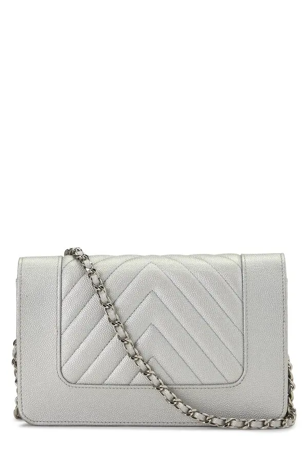 Chanel Quilted Caviar Mademoiselle Wallet On Chain