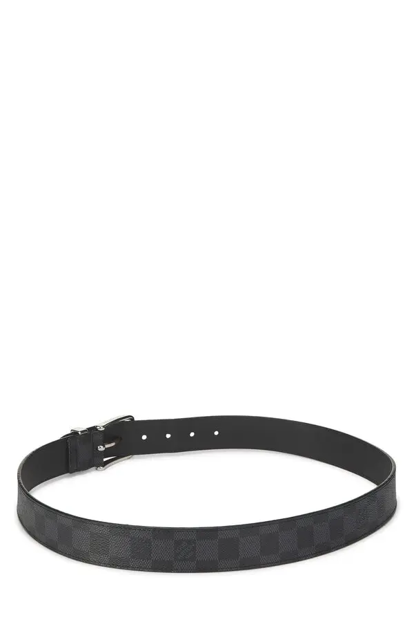 LOUIS VUITTON Damier Graphite Pont Neuf Belt