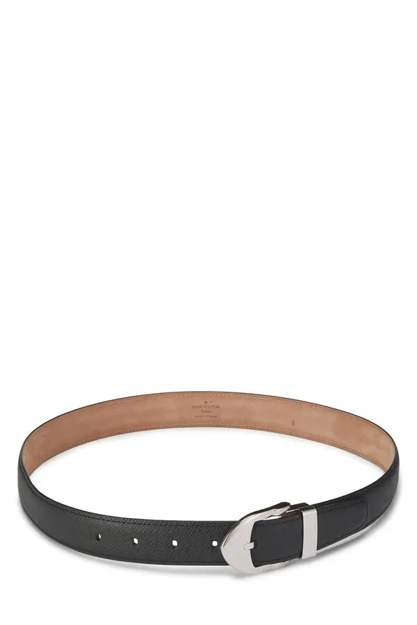 LOUIS VUITTON Taiga Leather Belt - Black