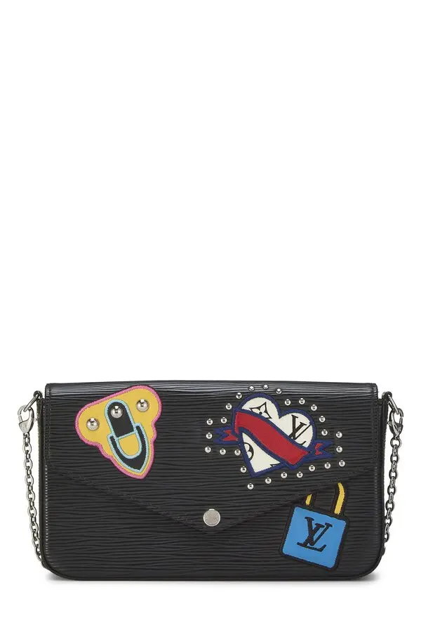 LOUIS VUITTON Epi Patches Felicie Shoulder Bag