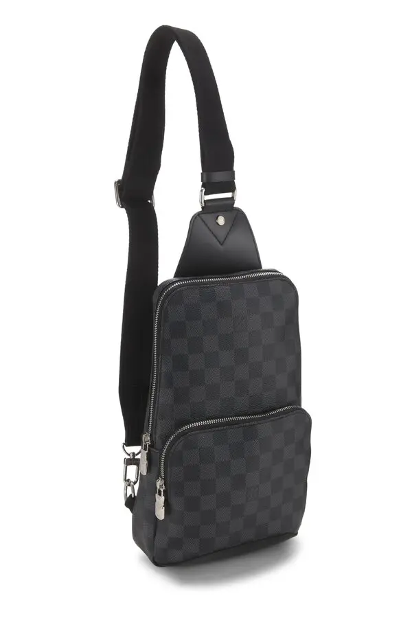 LOUIS VUITTON Damier Graphite Avenue Sling Bag - Blue