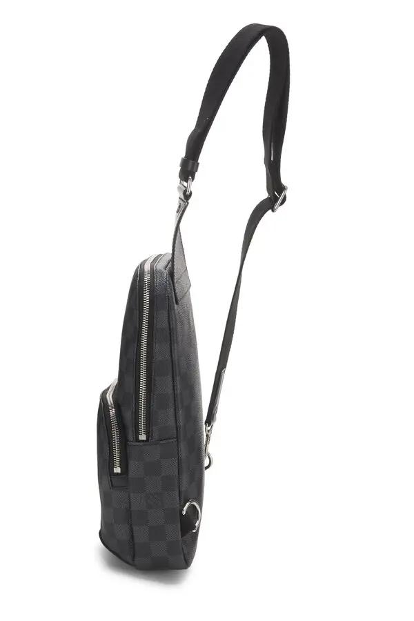 LOUIS VUITTON Damier Graphite Avenue Sling Bag - Blue