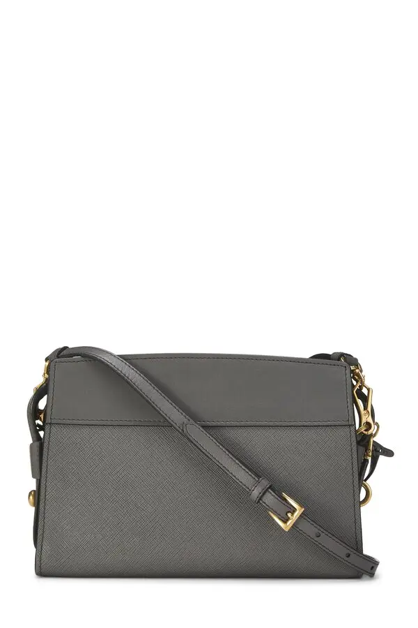 Prada Saffiano Esplanade Crossbody - Grey