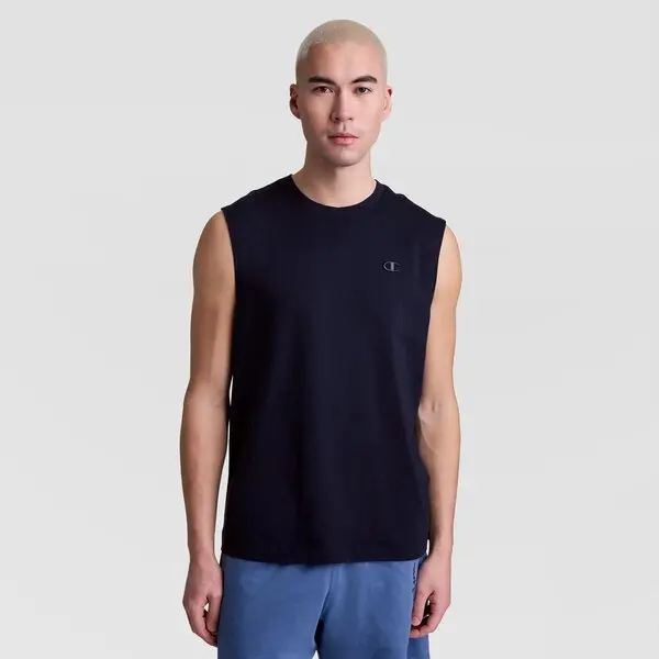 Champion Muscle Tank, C Logo - Deep Navy
