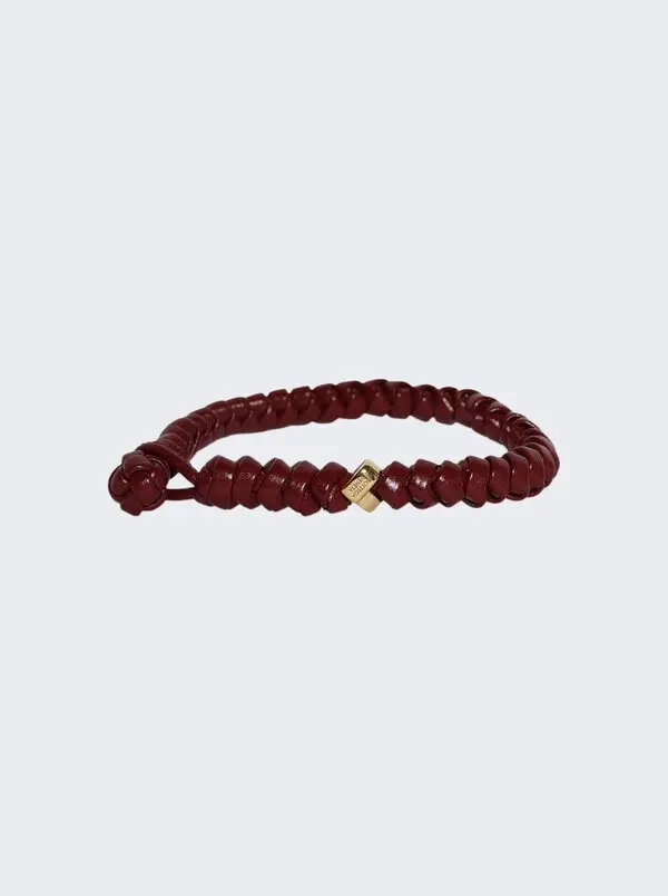 Bottega Veneta Braided Knot Bracelet - Red