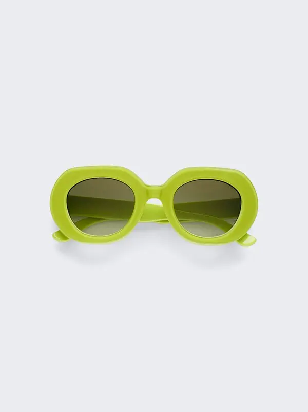 EMMANUELLE KHANH Oval Frame Sunglasses - Brown