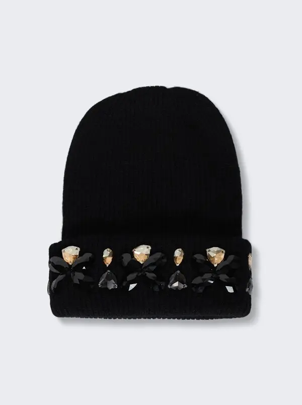 MELROSE HIGH Crown Of Cairo Beanie - Black