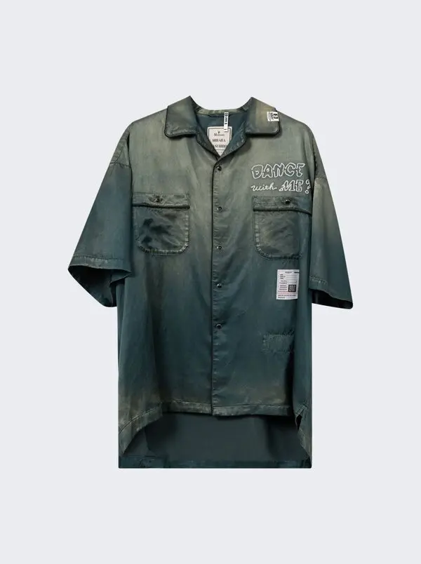 Mihara Yasuhiro Sun Fade H/s Satin Shirts - Green