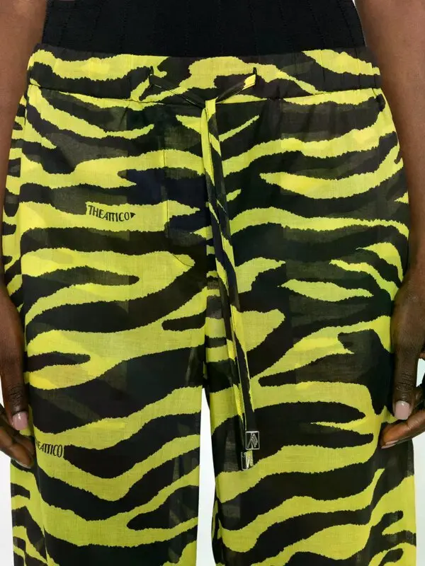 Attico Zebra Print Drawstring Trousers