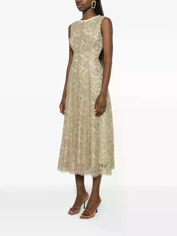 CLIPS Name Flower-lace Midi Dress