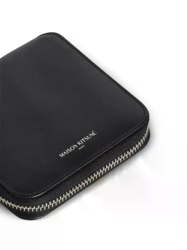Maison Kitsuné Logo-print Zip-around Wallet