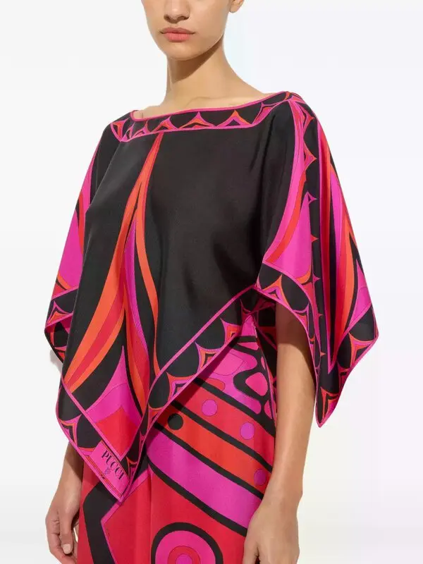 Emilio Pucci Fari Print Kaftan Top
