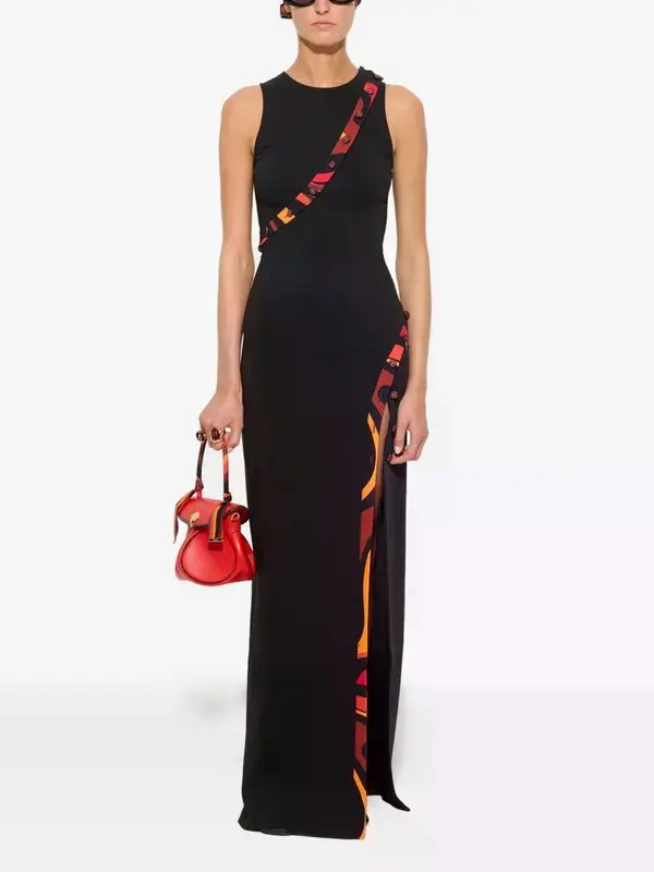 Emilio Pucci Long Fitted Dress With Printed Detail