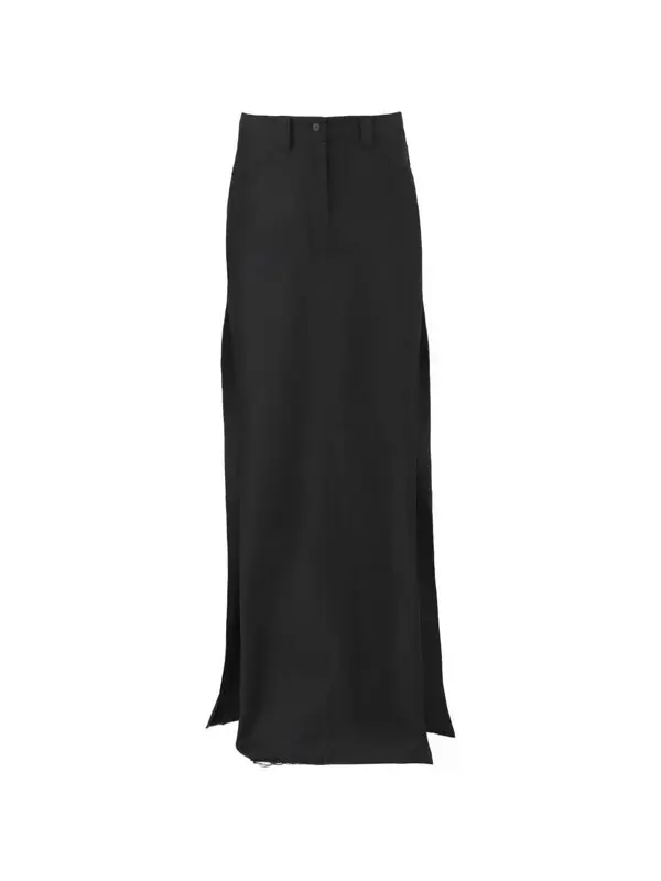 ALMAZ Raw-edge Maxi Skirt
