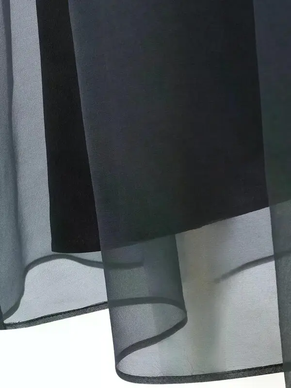 Brunello Cucinelli Sheer Silk Skirt - Black
