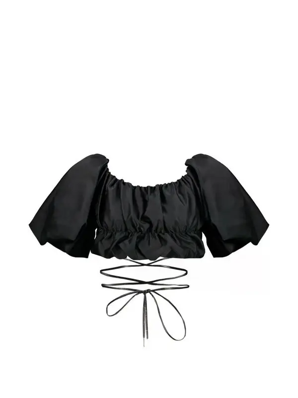 ELLERY Lace-up Crop Blouse