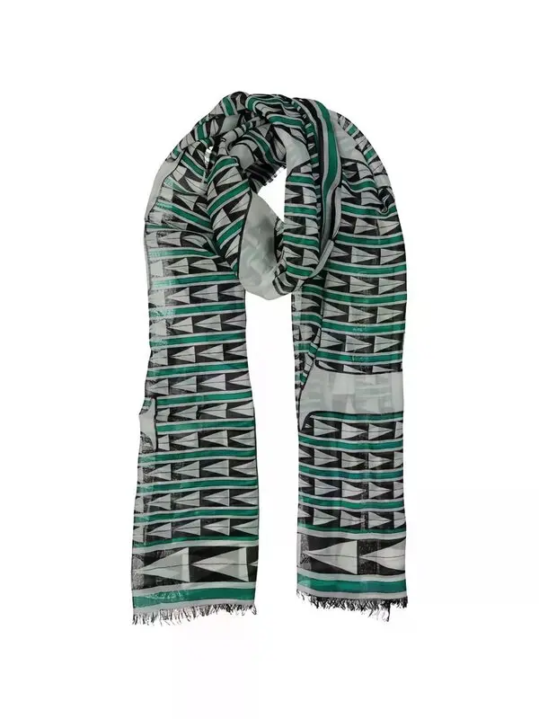 LANVIN Geometric-print Logo Scarf