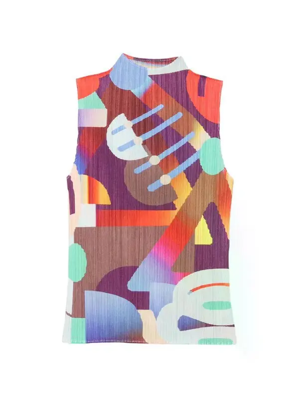 Issey Miyake Abstract Print T-shirt - Blue