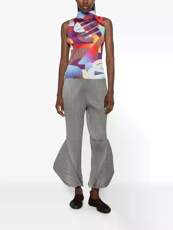 Issey Miyake Abstract Print T-shirt - Blue