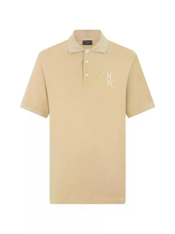 BILLIONAIRE Logo-embroidered Polo Shirt - Neutrals