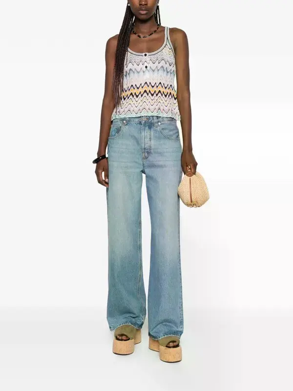 Missoni Zigzag Knit Button-detail Tank Top