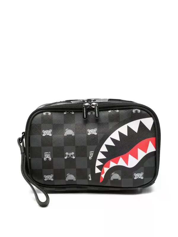 SPRAYGROUND Patterned Wash Bag - Black