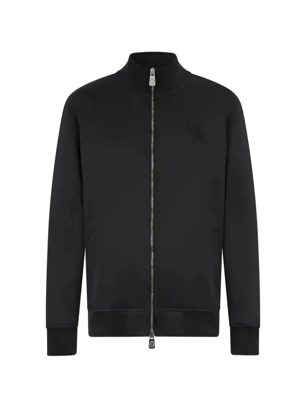 BILLIONAIRE Embroidered Zip-up Sweatshirt