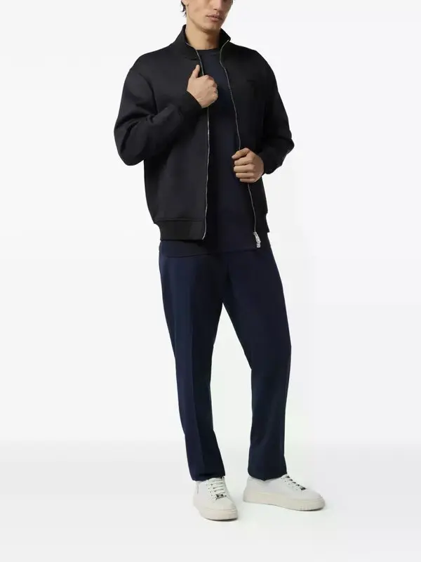 BILLIONAIRE Embroidered Zip-up Sweatshirt