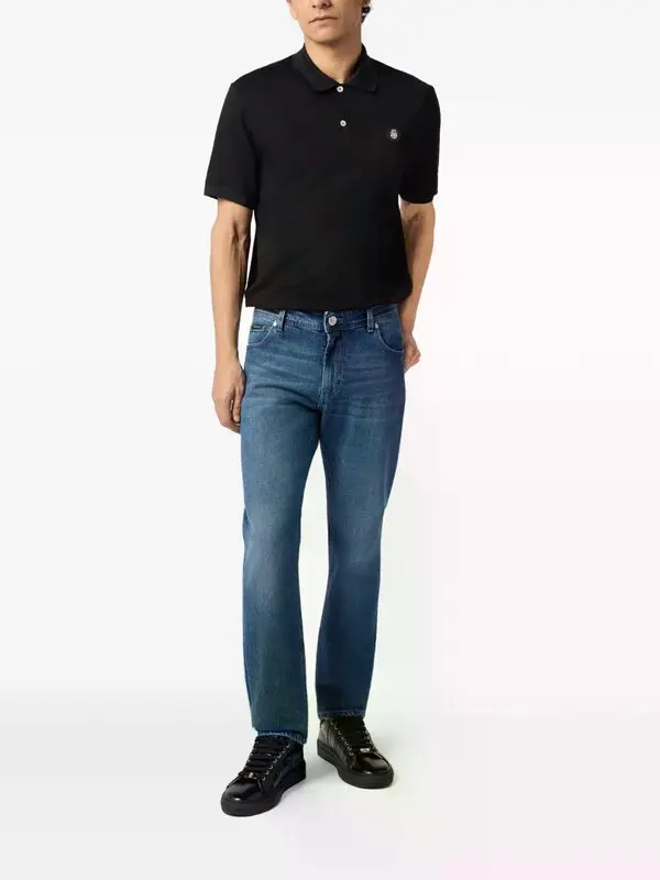 BILLIONAIRE Logo-patch Buttoned Polo Shirt