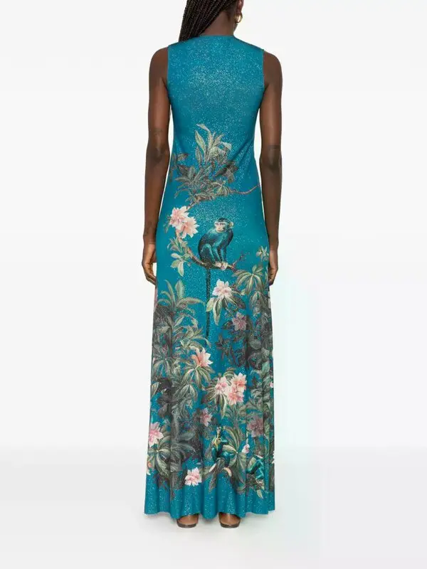 MAZZEI Patterned Cut-out Maxi Dress
