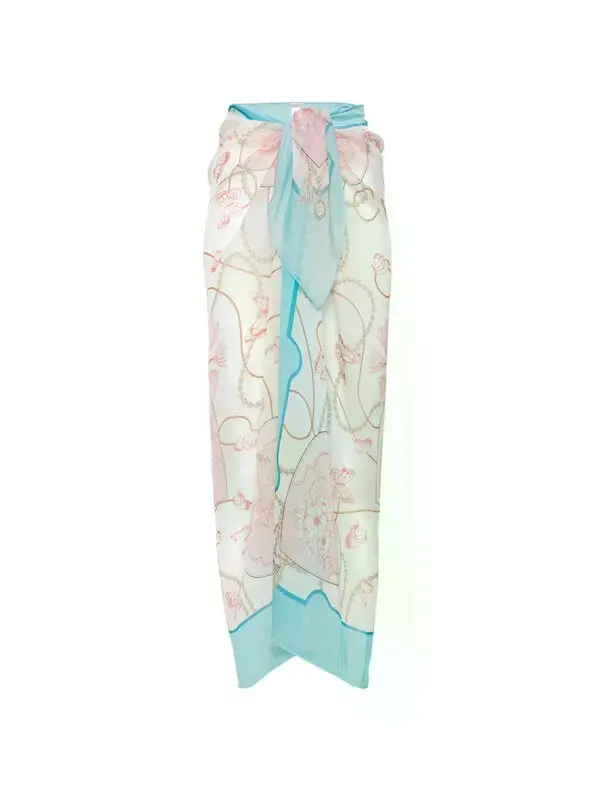 MAZZEI Butterfly-print Tassel-detail Sarong