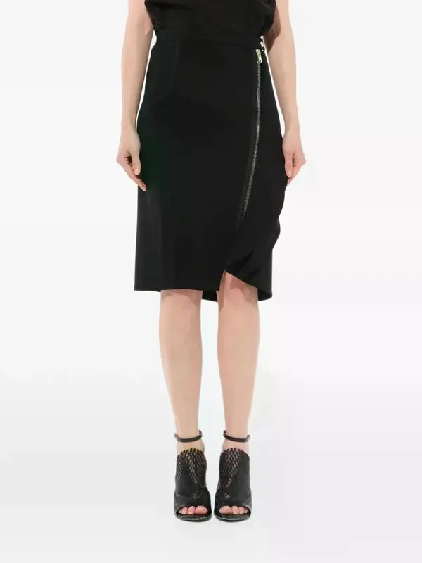 Givenchy Asymmetric Ruffle Trim Skirt