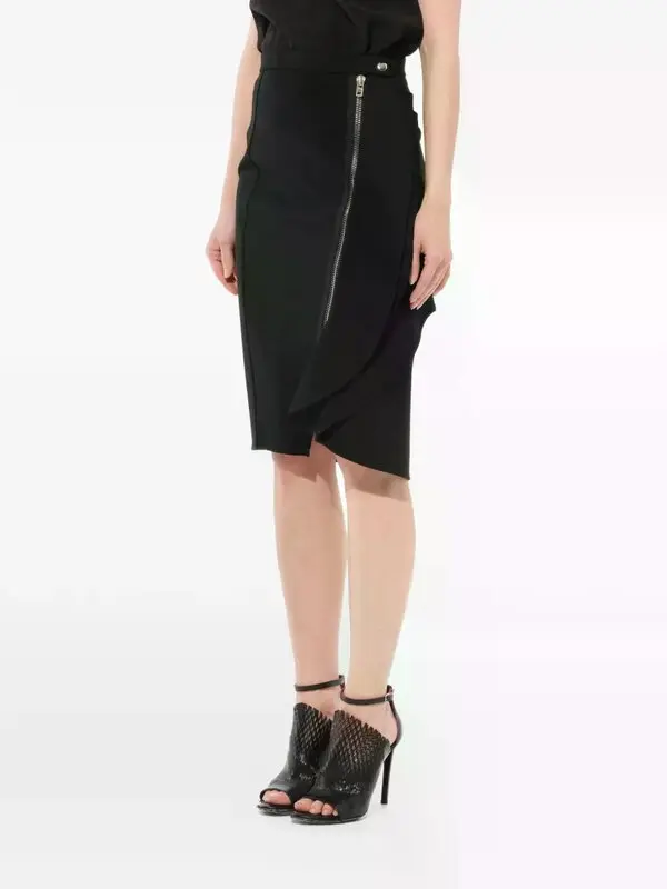 Givenchy Asymmetric Ruffle Trim Skirt