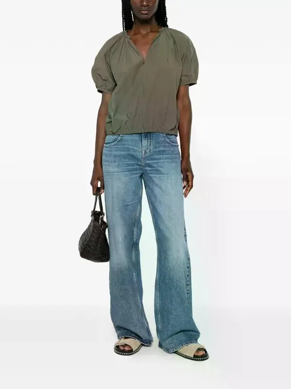 CYCLE Faded Effect Wide-leg Jeans